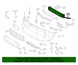 2014-2024 Toyota 4Runner Bumper Impact Bar (Front) 52021-35140 | OEM ...