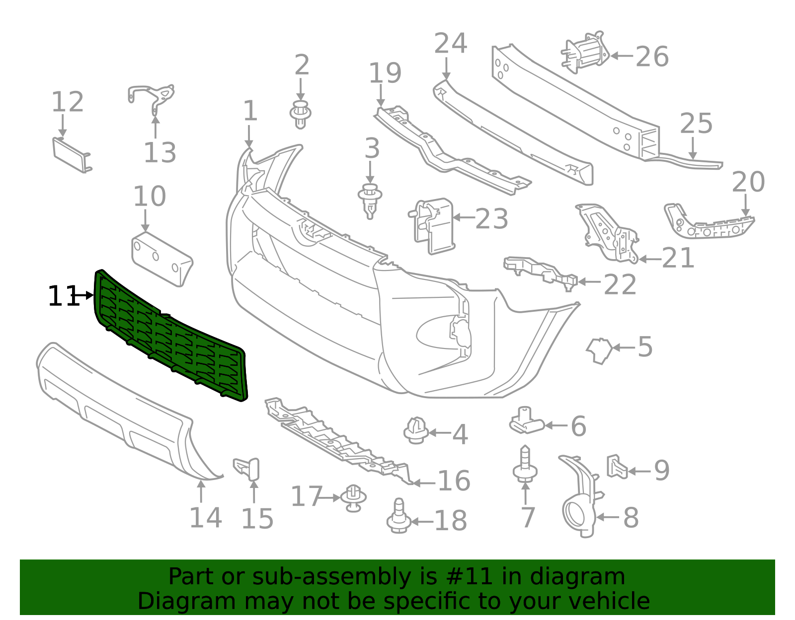 53112-35090 - 2021-2024 Toyota 4Runner - Lower Grille | Nucar Toyota of ...