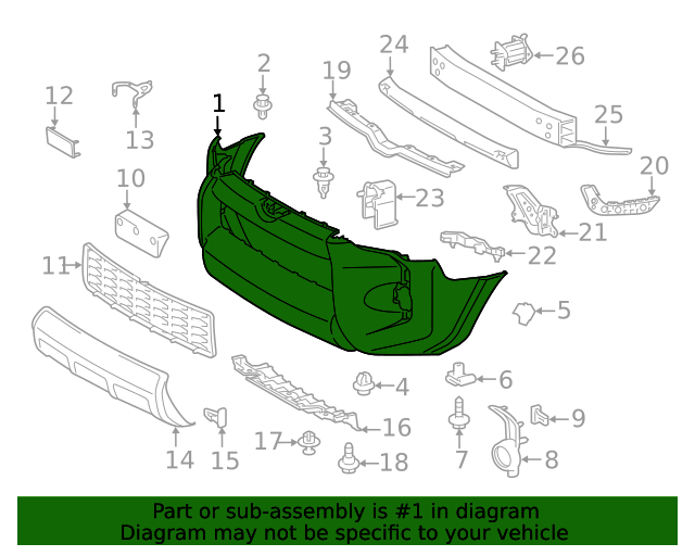 52119-35920 - Bumper Cover (Front) - 2015-2023 Toyota 4Runner | OEM ...