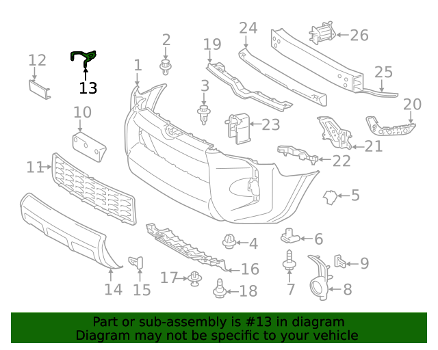 2020-2024 Toyota 4Runner Trim Cover Retainer Bracket 52525-35010 ...