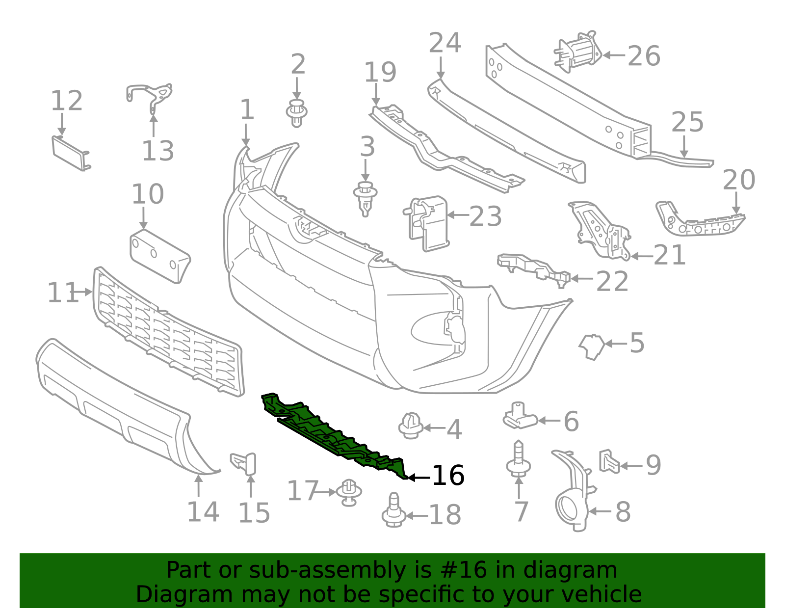 Genuine Toyota Radiator Support Air Deflector (Front, Lower) part ...