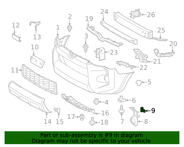 OEM 2007-2024 Toyota Bumper Cover Retainer Clip Part # 75392-35220 ...
