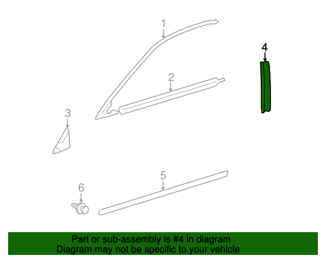 2007-2012 Lexus ES350 Door Applique 75756-33020 | AutoNationParts.com