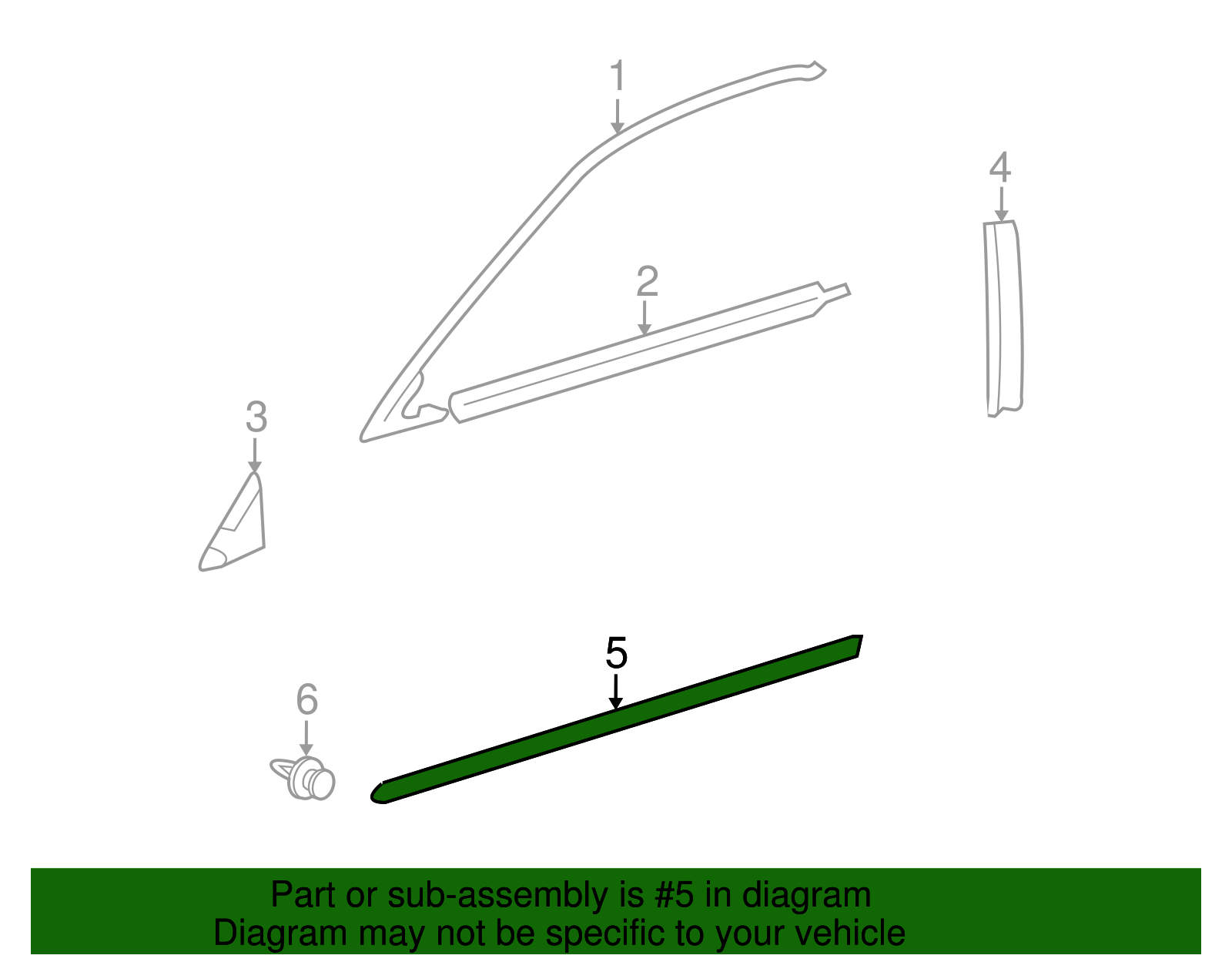 75735-33051-C1 - High-Quality Door Molding for 2007-2009 Lexus ES350 ...