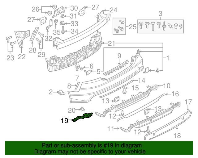 2016-2018 Audi A7 Quattro End Plate 4G8-807-364-C | OEM Parts Online