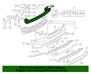 4G8-807-309-C - Impact Bar 2012-2018 Audi | Audi OEM Parts