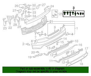 4G8-098-623 - Bumper Cover Mount Kit 2016-2018 Audi | Audi OEM Parts
