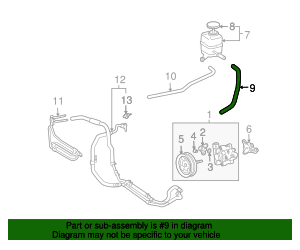 2003-2007 Lexus LX470 Power Steering Reservoir Hose 44348-60320 ...