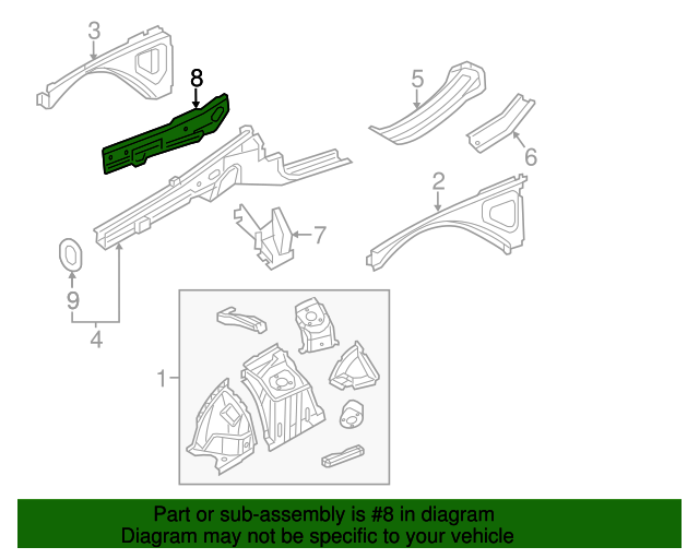 2005-2021 Mopar Underbody Front Panel 68230360AC | TascaParts.com