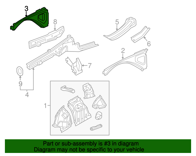 68037592AA - Upper Inner Rail - 2011-2021 Mopar | Mopar Parts Canada
