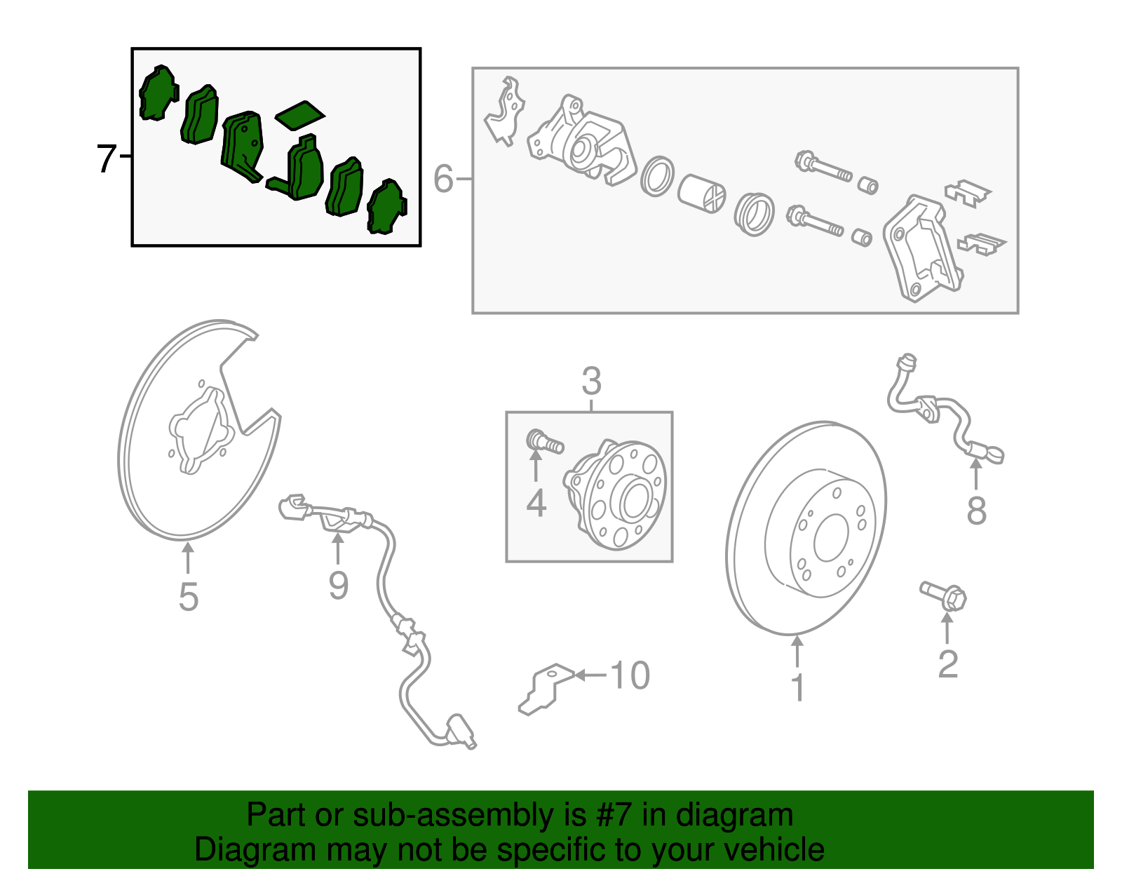 OEM 2010-2017 Honda Accord Brake Pads Rear 43022-TA0-A81 | Honda ...