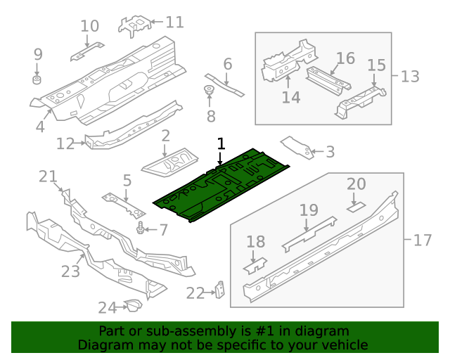 2019-2023 Volkswagen Floor Pan 5Q0-803-205-B | VW Direct Parts