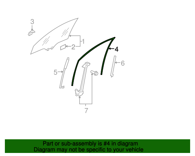 Genuine 2007-2012 Acura RDX Channel, L Front Door Run 72275-STK-A01 ...