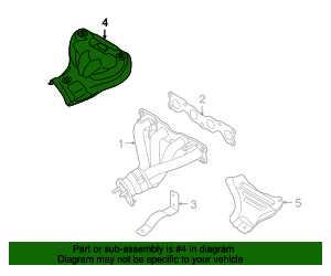 2009-2010 Kia Exhaust Manifold Heat Shield 28525-2G010 | QuirkParts