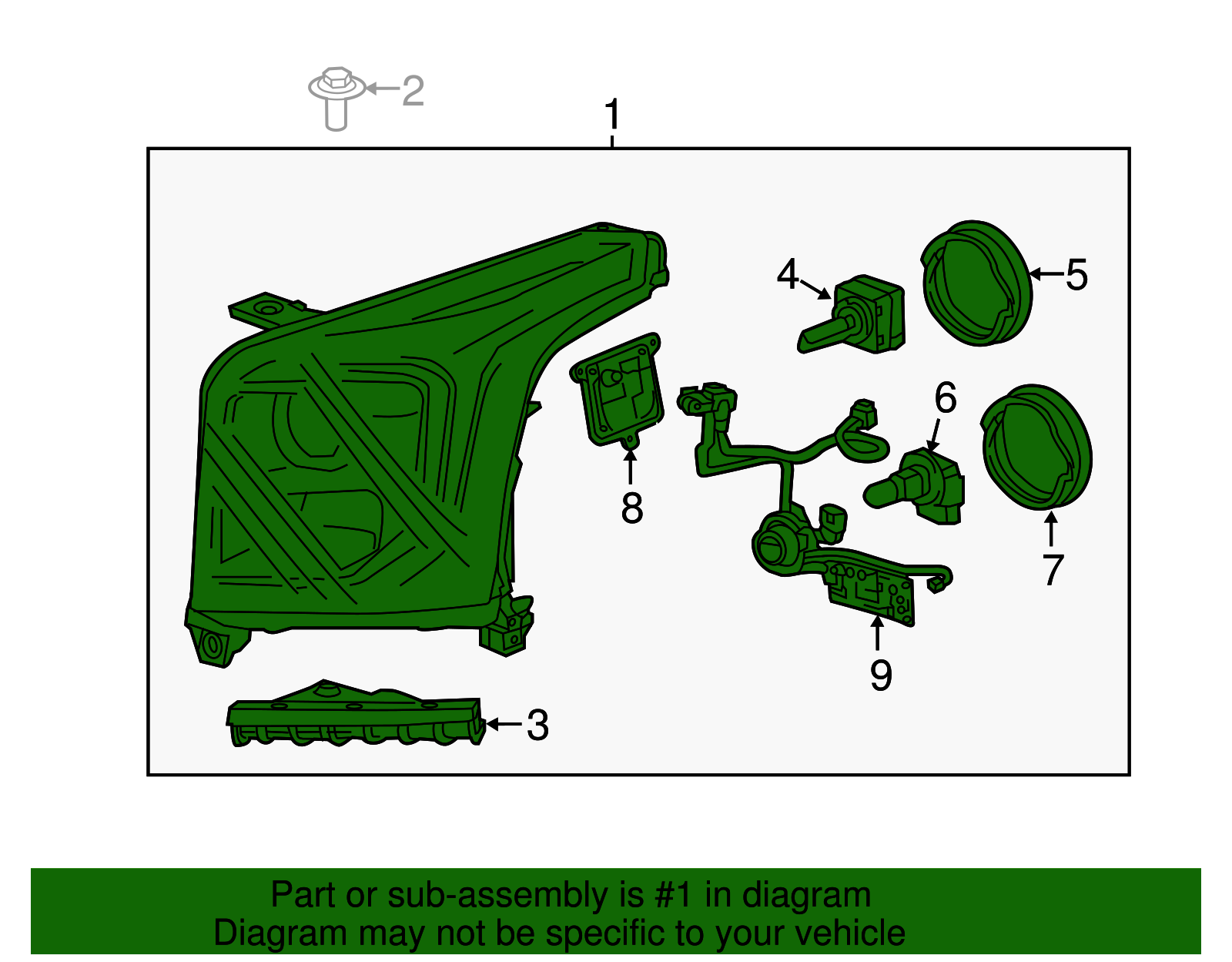 84155709 - Driver Side Headlamp Assembly 2015-2017 GMC | GMPartsNow