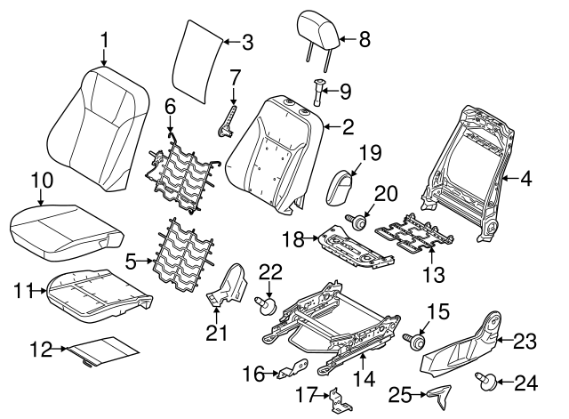 2012-2019 Ford Seat Back Recliner Adjustment Handle DM5Z-5862578-AB ...