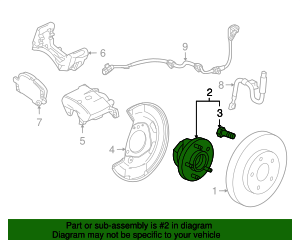 2011-2016 Chevrolet Front Wheel Hub and Bearing Assembly 13531686 GM ...