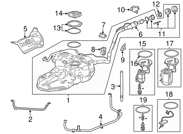 17052-TLA-A00 - Fuel Pressure Regulator 2017-2020 Honda CR-V | Honda ...