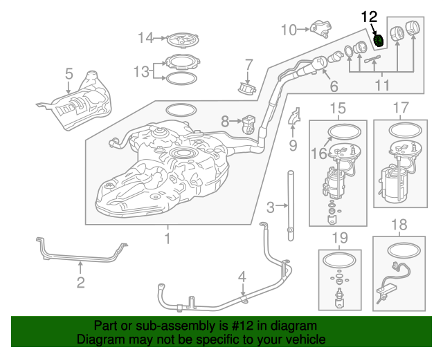 17673-TLA-A04 - Filler Neck Bracket 2017-2024 Honda CR-V | Honda Parts ...