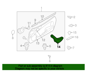 1999-2000 Mazda Miata Pull Handle - Driver's Side (LH) NC10-68-D81-21 ...