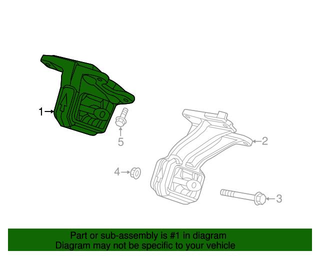 2017-2018 Ram Motor Mount - Passenger Side (RH) 68090655AA | TascaParts.com