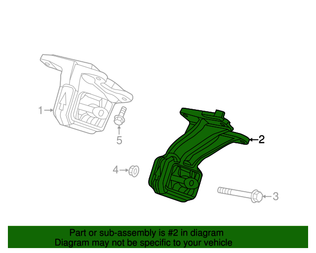 2017-2018 Ram Motor Mount - Driver's Side (LH) 68090658AA | TascaParts.com
