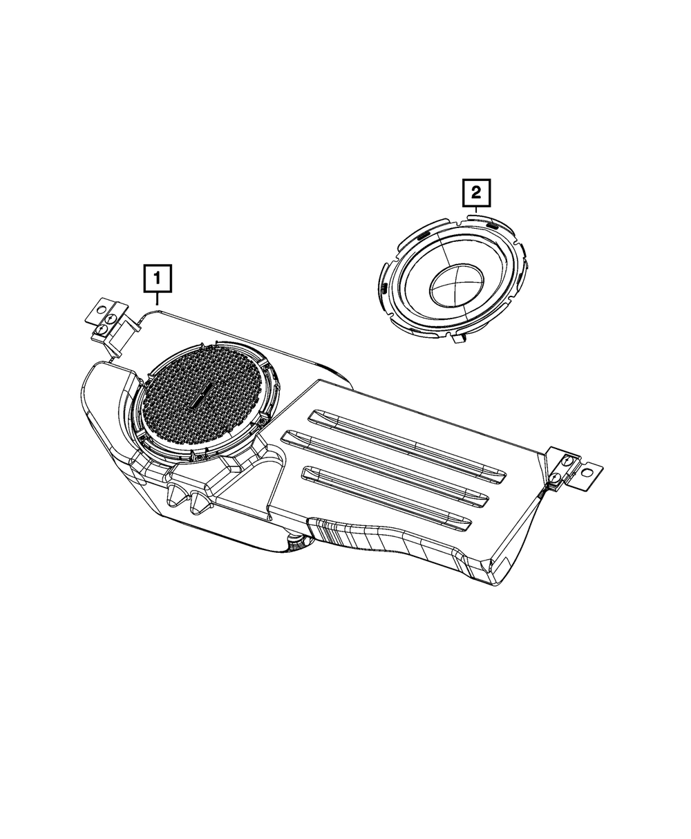 68381638AA - High-Quality Sub Woofer Speaker for 2019-2024 Ram ...
