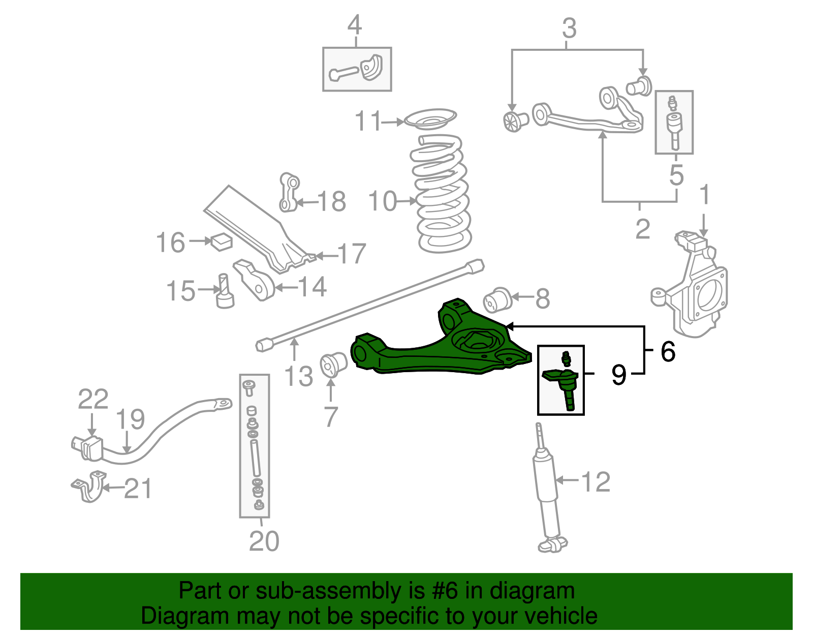 20832023 - Front Lower Suspension Control Arm 1999-2013 GM | Gateway ...