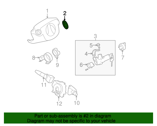 48474-EL00A - Lock Cover 2007-2012 Nissan Versa | Nissan Parts ...