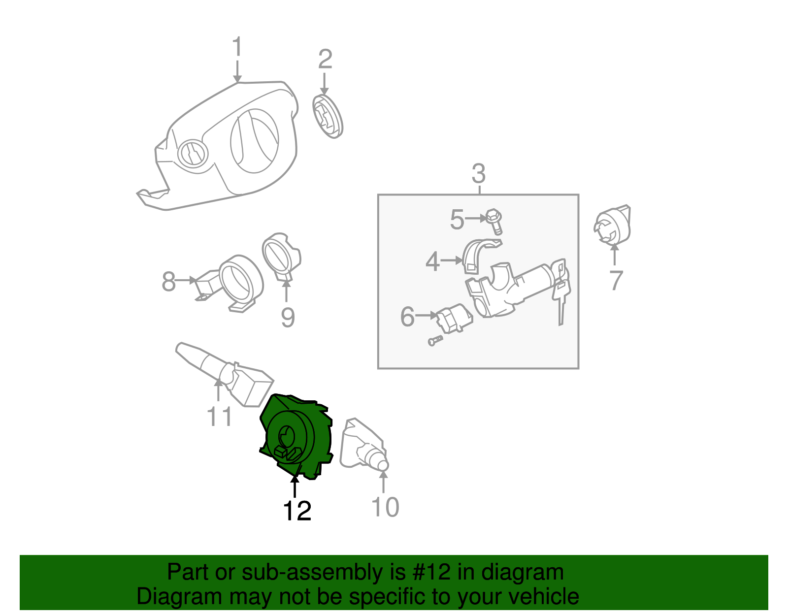 2006-2012 Nissan Air Bag Clock Spring 25567-ET025 | My Nissan Part