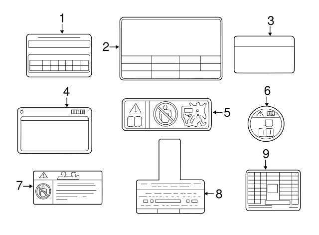 2012-2021 Kia OEM NEW 2012-2020 Kia Fan Label Cooling fan Air filter ...