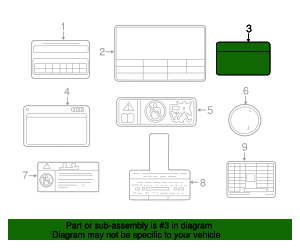 97699-D5570 - AC Label 2017-2020 Kia Optima | Kia.Parts Store