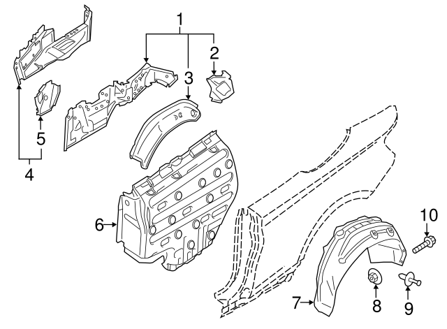 41-21-7-347-135 - Quarter Panel Reinforcement 2015-2021 BMW ...