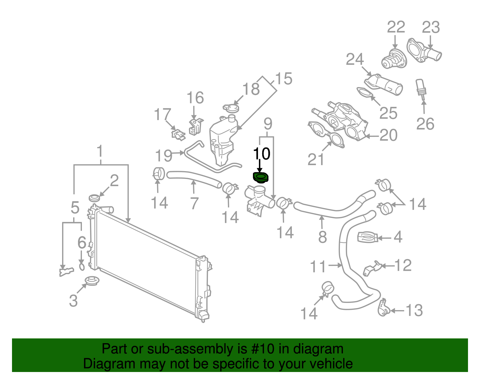 2002-2025 Mitsubishi Radiator Cap 1350A730 | Mitsubishi Parts Warehouse