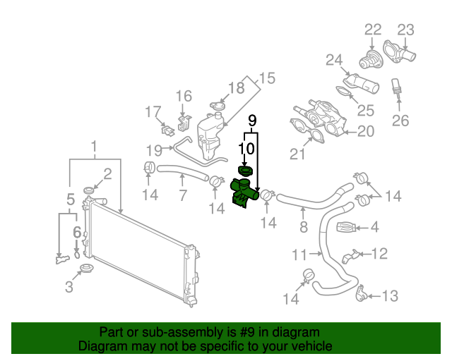1350A043 Cap Assembly 2008-2019 Mitsubishi | Mitsubishi Factory Parts