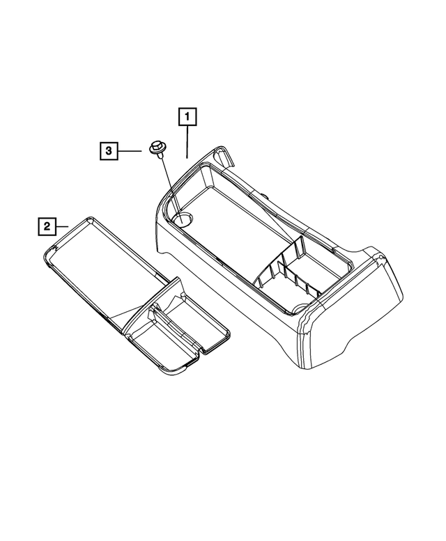2018-2024 Ram Floor Console Tray 1RT17TX7AB | Mopar eStore