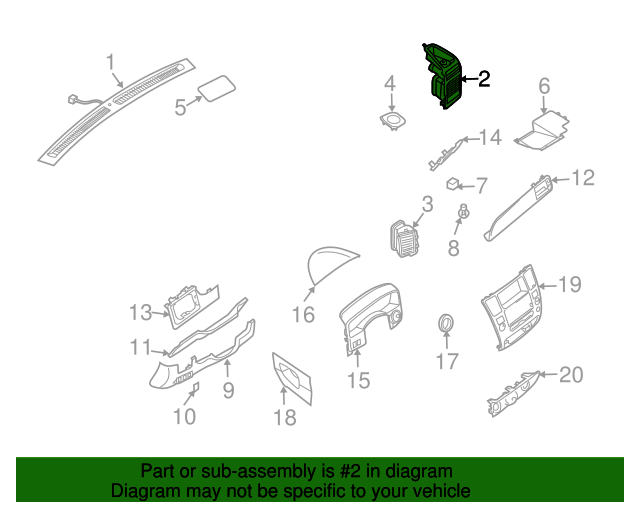 2008-2015 Nissan Armada Vent Grille 68760-9GA0A | OEM Parts Online