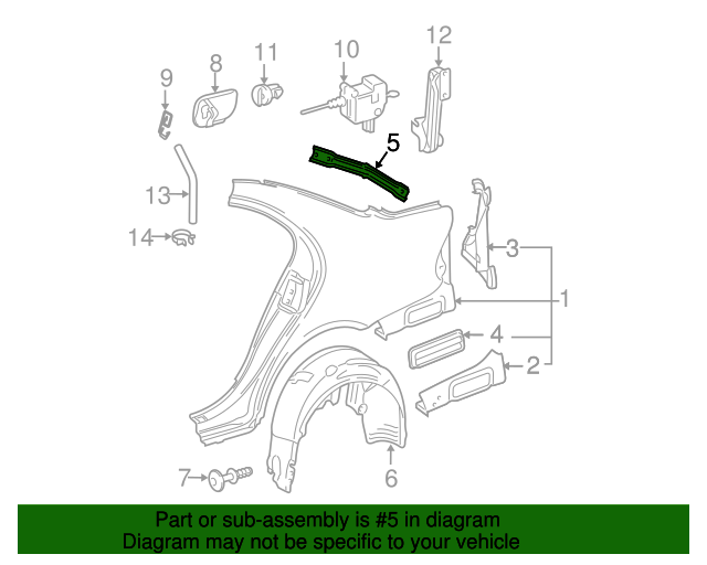 2003-2009 Mercedes-Benz Reinforcement 211-639-04-43 | MB OEM Parts