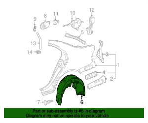 211-690-17-30 - Wheelhouse Liner 2003-2009 Mercedes-Benz | Mercedes ...
