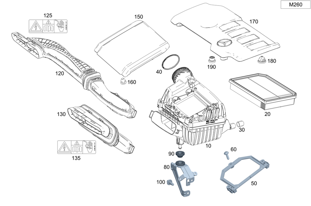 1954-2025 Mercedes-Benz Air Filter Element 260-094-03-00 | MB Online Parts