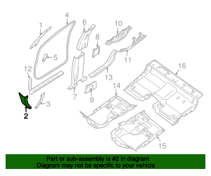 66901-EA002 - Cowl Trim - 2005-2021 Nissan | Nissan OEM Parts Direct