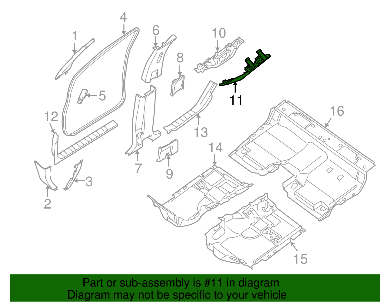 2013-2016 Nissan Frontier Striker Cover 73952-9BD1C | My Nissan Part