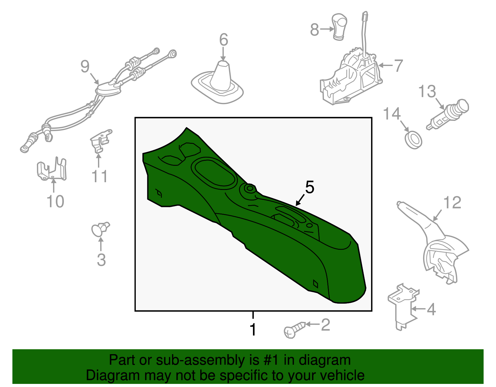 2014-2016 Nissan Versa Note Console Assembly 96910-9KF9A | Ziegler ...