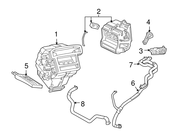 2001-2006 Ford HVAC Heater Hose YL8Z*18472*DB | QuirkParts