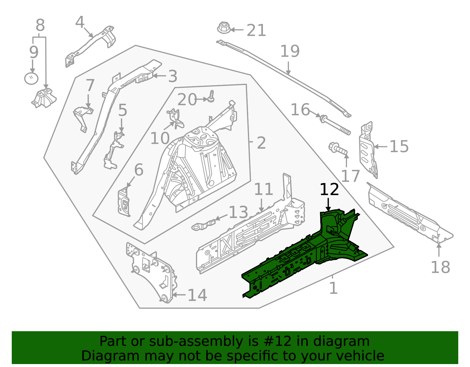 2021-2024 Ford Mustang Mach-E | Rail Reinforced | LJ9Z-5810008-A ...