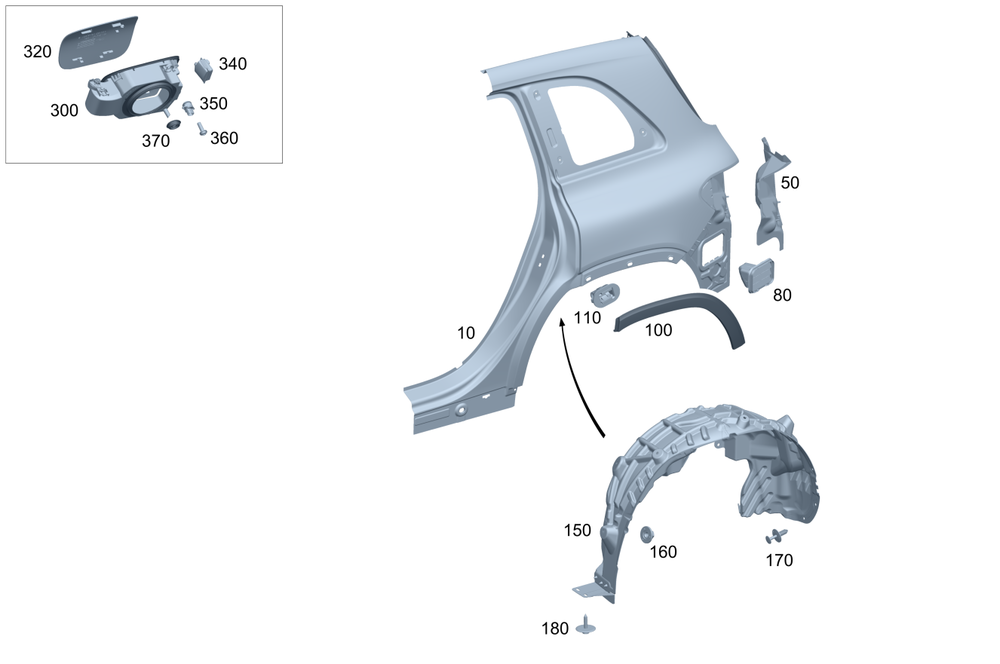 243-757-02-00 - Paneling, Outside Flap 2022-2025 Mercedes-Benz ...