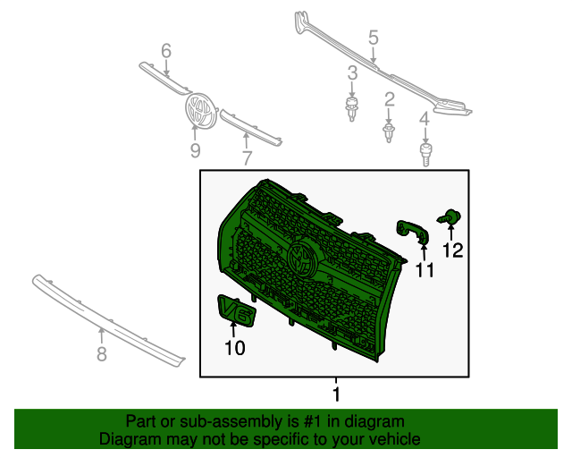 53101-0R050 - Grille Assembly - 2009-2012 Toyota RAV4 | OEM Genuine ...