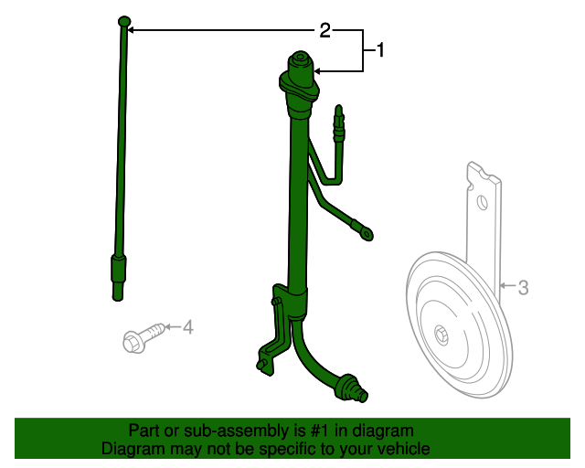 1K2BA-66930 - Antenna Assembly 2000-2004 Kia Spectra | Kia.Parts Store