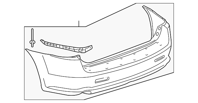 2008-2009 Pontiac Torrent Rear Bumper Cover 19168400 | GMPartsDirect.com