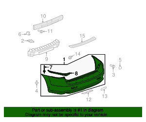 2008-2009 Pontiac Torrent Rear Bumper Cover 19168400 | GMPartsDirect.com